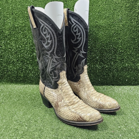 Dan Post | Shoes | Dan Post Exotic Python Snakeskin Pull On Cowboy ...